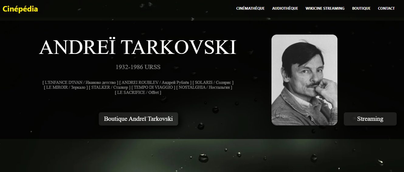 ANDREI TARKOVSKI - Cinépédia